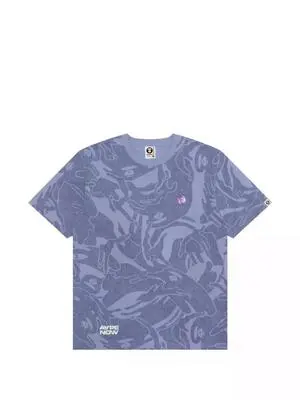 AAPE BY *A BATHING APE Camouflage-print Logo-patch T-shirt - Purple