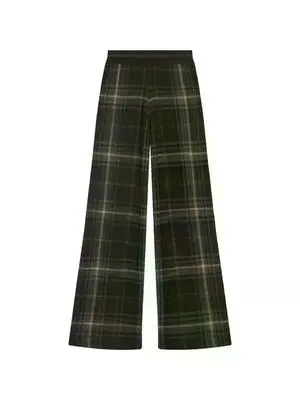 Eric Bompard Tartan-jacquard Palazzo Pants - Grey