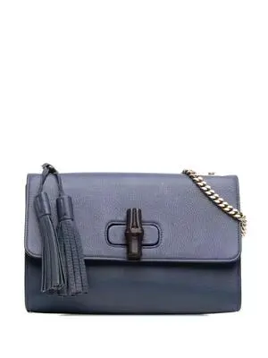 GUCCI 2000-2015 Medium Leather Miss Bamboo Crossbody Bag