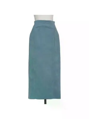 MULLER OF YOSHIOKUBO Saddle Straight Midi Skirt - Blue