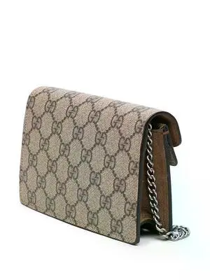 Gucci Mini Gg Supreme Dionysus Crossbody Bag - Neutrals