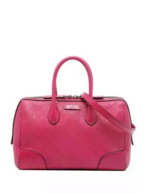 Gucci 2016-2026 Diamante Bright Calfskin Boston Bag Satchel - Pink