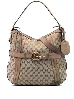 Gucci 2016-2026 Medium Gg Canvas Running Satchel - Neutrals