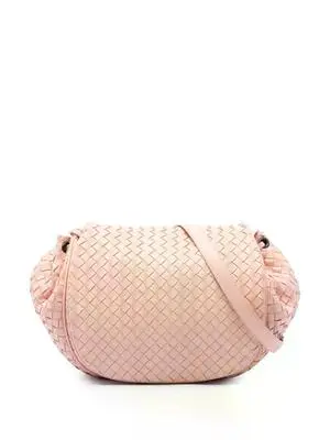 Bottega Veneta 2012-2026 Nappa Intrecciato Flap Crossbody Bag - Pink