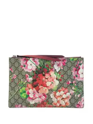Gucci 2015-2026 Gg Supreme Blooms Clutch Bag - Neutrals