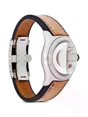 CORUM Bubble 35mm Watch With Dial And Crocodile-effect Leather Strap