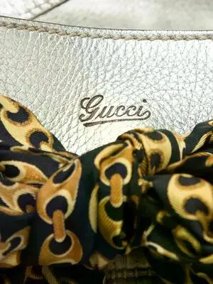 Gucci 2016-2026 Large Straw Positano Scarf Tote Bag