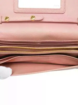 Prada 2010-2026 Saffiano Wallet On Strap Crossbody Bag