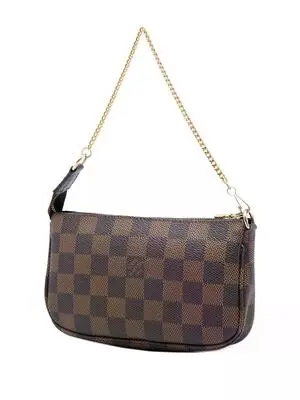 LOUIS VUITTON 2004 Damier Ebene Mini Pochette Accessoires Handbag