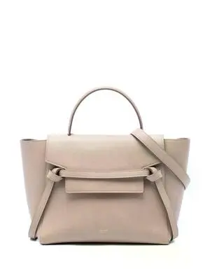 Celine 2017 Micro Grained Calfskin Belt Bag Satchel - Neutrals
