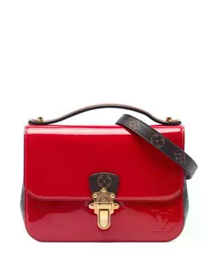 LOUIS VUITTON 2019 Vernis Miroir Cherrywood Bb Satchel - Red
