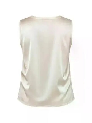 I BLUES Satin-finish V-neck Blouse