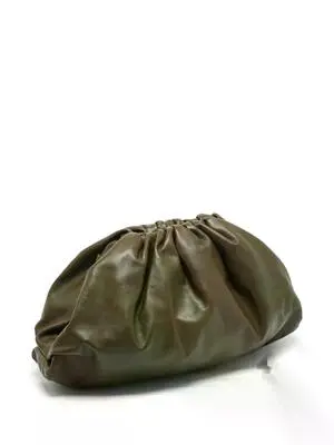 Bottega Veneta The Pouch Leather Clutch Bag - Green