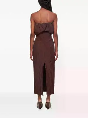 Magda Butrym Strapless Ruffled-bodice Midi Dress
