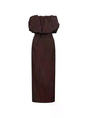 Magda Butrym Strapless Ruffled-bodice Midi Dress