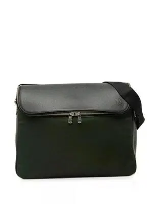 LOUIS VUITTON 2002 Bicolor Taiga And Canvas Taimyr Crossbody Bag
