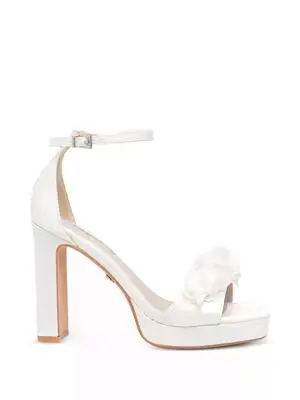 BUFFALO Floral-detail Platform Sandals - White