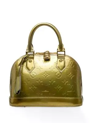 LOUIS VUITTON 1990-2010 Monogram Vernis Alma Bb Satchel - Green