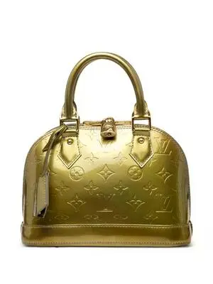 LOUIS VUITTON Monogram Vernis Alma Bb Satchel - Green