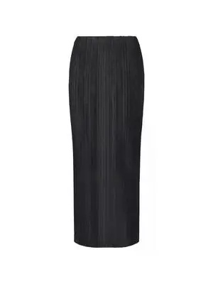 Issey Miyake Pleated Midi Skirt - Black
