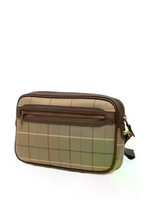 Burberry Vintage Check Canvas Clutch Bag