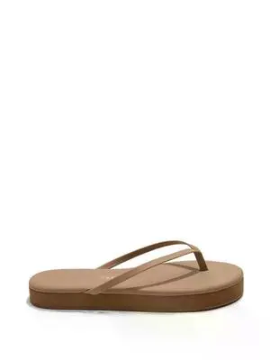 Tkees Lily Platform Leather Flat Sandals - Neutrals