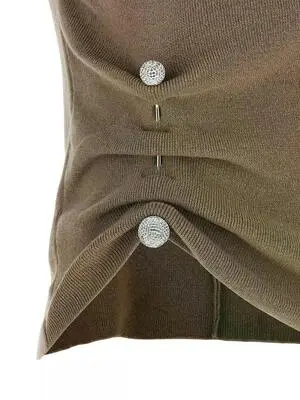Giuseppe Di Morabito Sleeveless Crystal-embellished Ruched Top - Brown