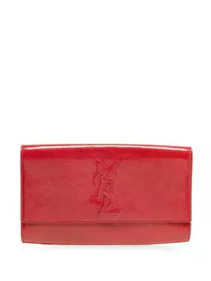 Saint Laurent Belle De Jour Flap Clutch Bag - Red