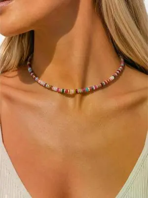 NIALAYA JEWELRY Tourmaline Beaded Necklace