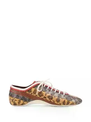 Dries Van Noten Leather Ballerina Sneakers - Yellow