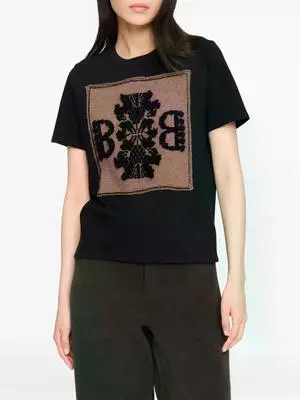 BARRIE Cashmere-patch T-shirt