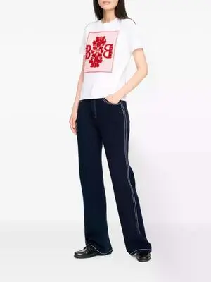 BARRIE Logo-patch Cashmere T-shirt