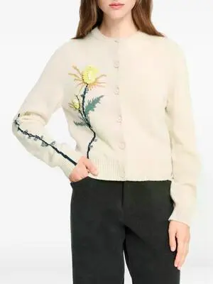 BARRIE Thistle-motif Cashmere Cardigan
