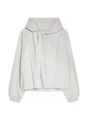 Dries Van Noten Draped Cotton Hoodie - Grey