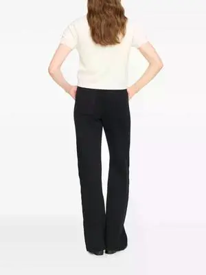 BARRIE Gem-embellished Keyhole-detail Knitted T-shirt