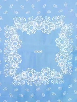 Maje Bandana Print Silk Scarf