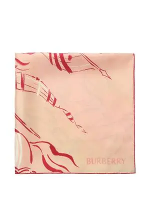 Burberry Heart-knight Silk Scarf