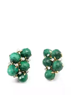 ALETTO BROTHERS Orba Malachite And Diamond Earrings - Gold