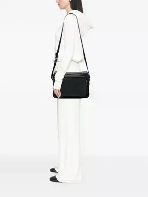 Burberry 2018-2023 London Check Coated Canvas Marlon Messenger Bag Crossbody Bag - Black