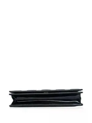 Dior Patent Cannage Lady Chain Convertible Clutch - Black