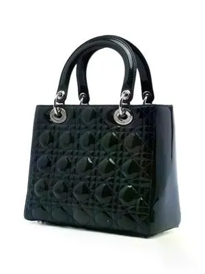 Dior 2010 Medium Patent Cannage Lady Satchel