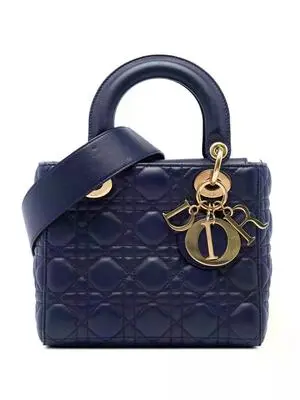 DIOR Christian Dior Lambskin Cannage Lady Dior Satchel