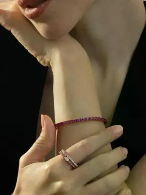 Roberto Demeglio Ruby Oval Tennis Bracelet