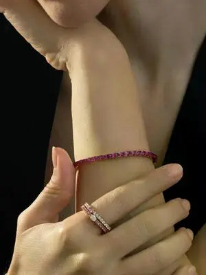 Roberto Demeglio Ruby Oval Tennis Bracelet