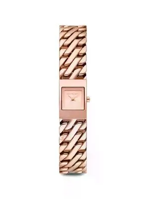 Michael Kors Rose Gold-tone Square Face Curb-link Watch