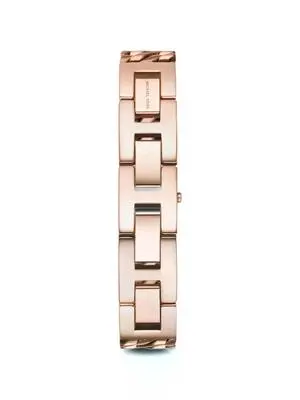 Michael Kors Rose Gold-tone Square Face Curb-link Watch