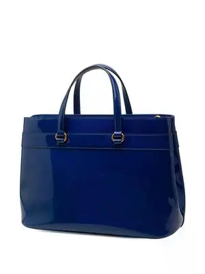 Gucci Patent Bright Bit Satchel - Blue