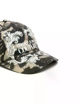 Versace Leopard Print Baroque Pattern Baseball Cap