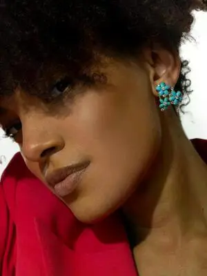 ALETTO BROTHERS Petaluna Turquoise And Diamond Earrings