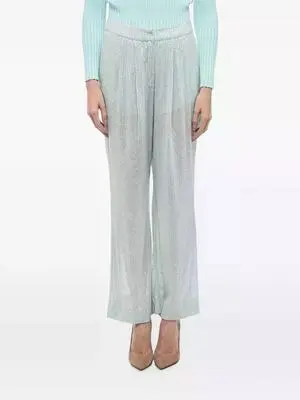 ROTATE BY BIRGER CHRISTENSEN Sequin-embellished Mesh Trousers - Green